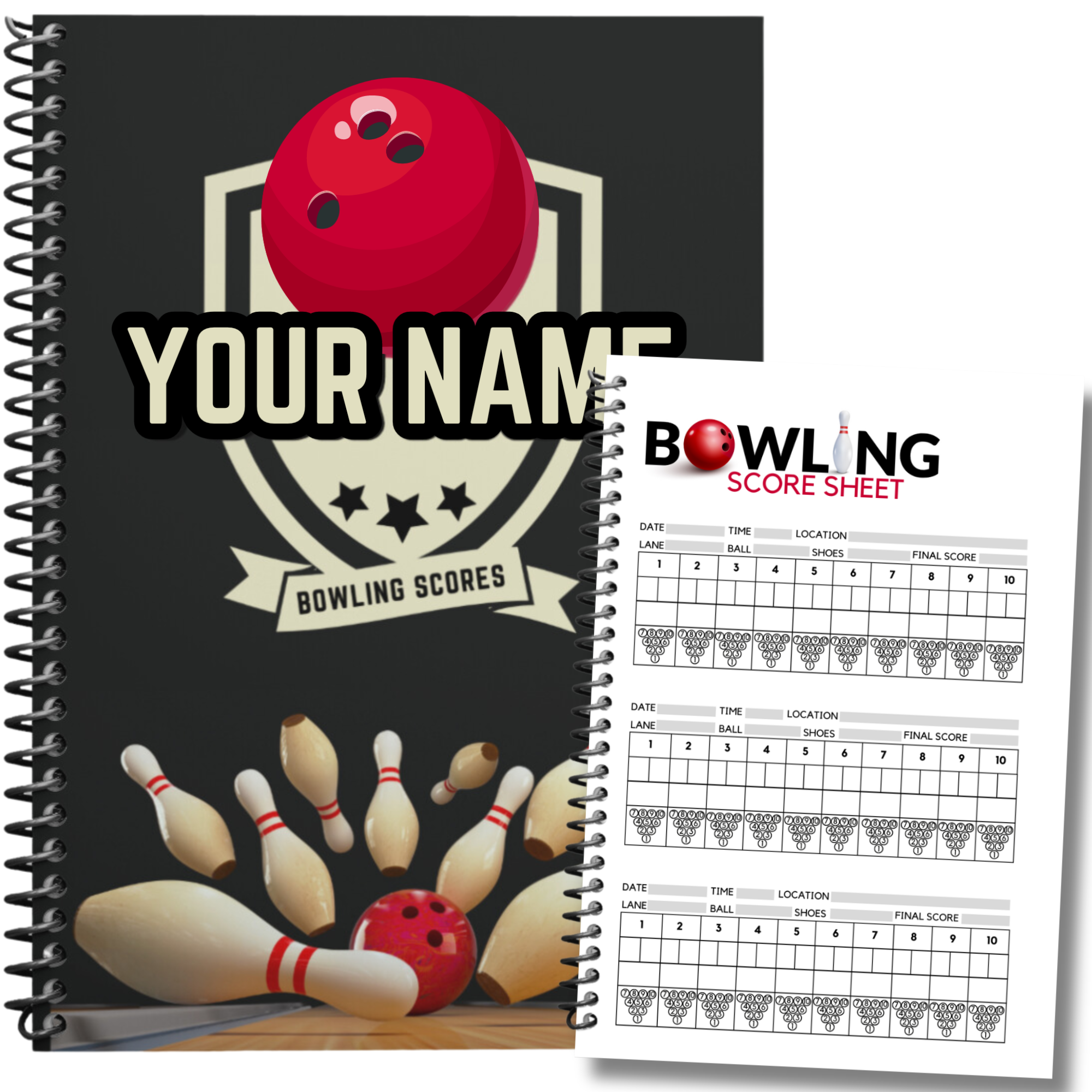 Custom Bowling Score Book - Track Scores, Leagues, Goals & Expenses ...